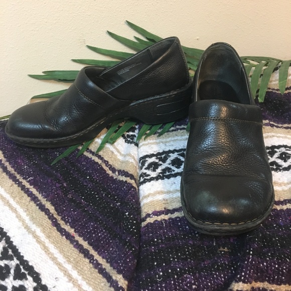 Born | Shoes | Born Leather Tobi Clogs Black High Quality | Poshmark